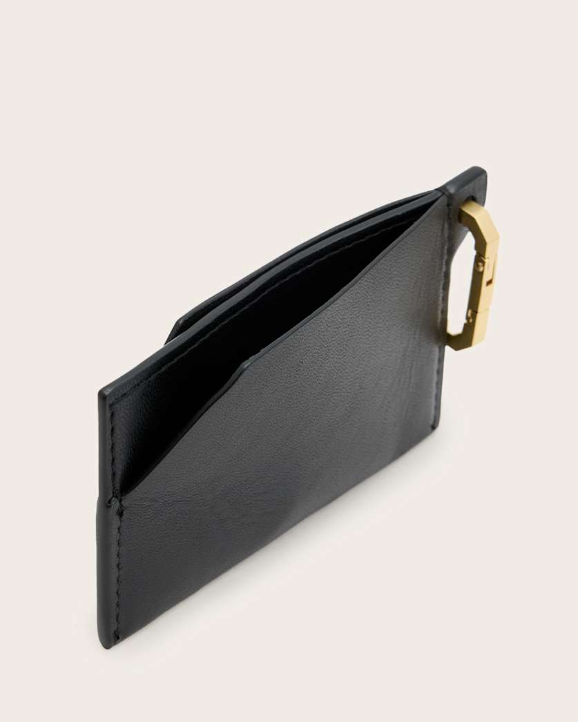 Hex Leather Cardholder Black | ALLSAINTS
